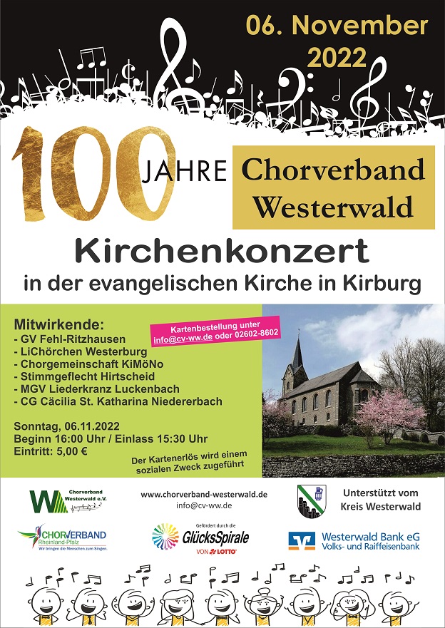 100 Jahre Chorverband Westerald – Kirchenkonzert in der Ev. Kirche ...